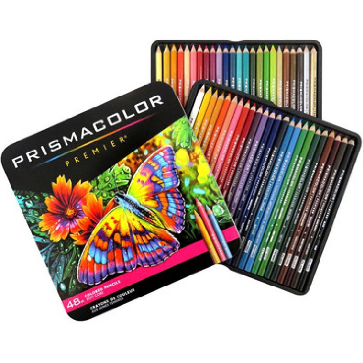 48 Prismacolor Premier Colored Pencils Metal Box | Shopee Malaysia
