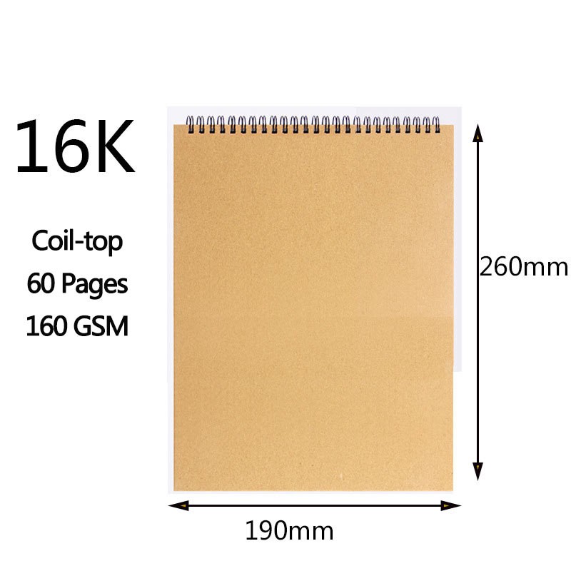 Professional sketchbook A5/16K/A4//18k/A3 Thicken paper 160 GSM Spiral ...