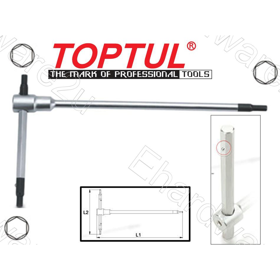 TOPTUL T-HANDLE 3-WAY HEX KEY WRENCH 7MM (AGDA0721) | Shopee Malaysia