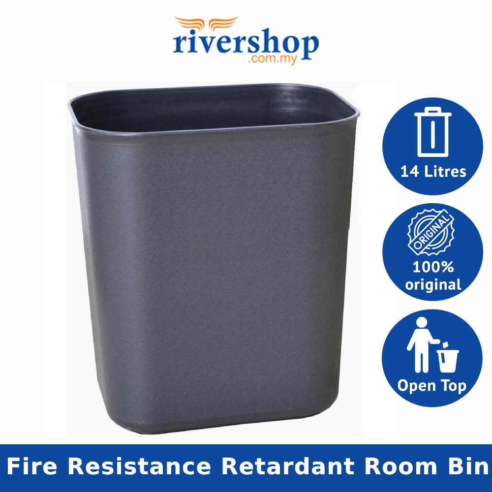 RIVERSHOP 14Litre Fire Resistance Retardant Room Garbage Wastebin ...