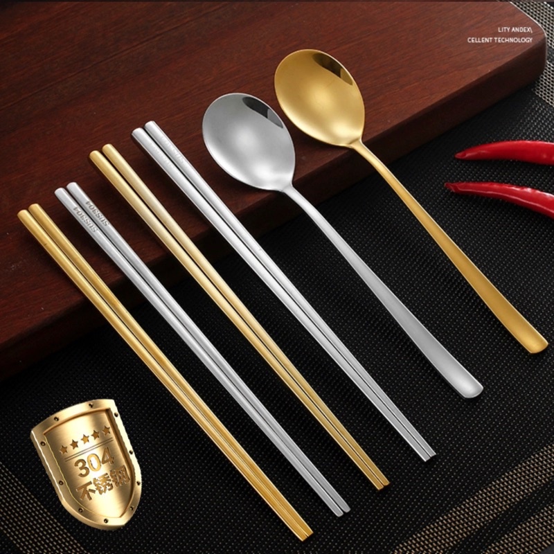 Korean Dining Set Stainless Steel SUS304 Classic Pair | Shopee Malaysia