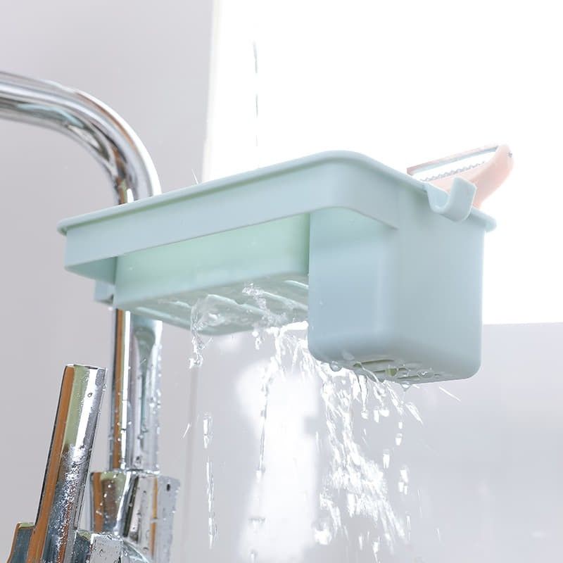 (Ready Stock in Malaysia) Clip on Holder Faucet Rack Plastic Drain Sink ...