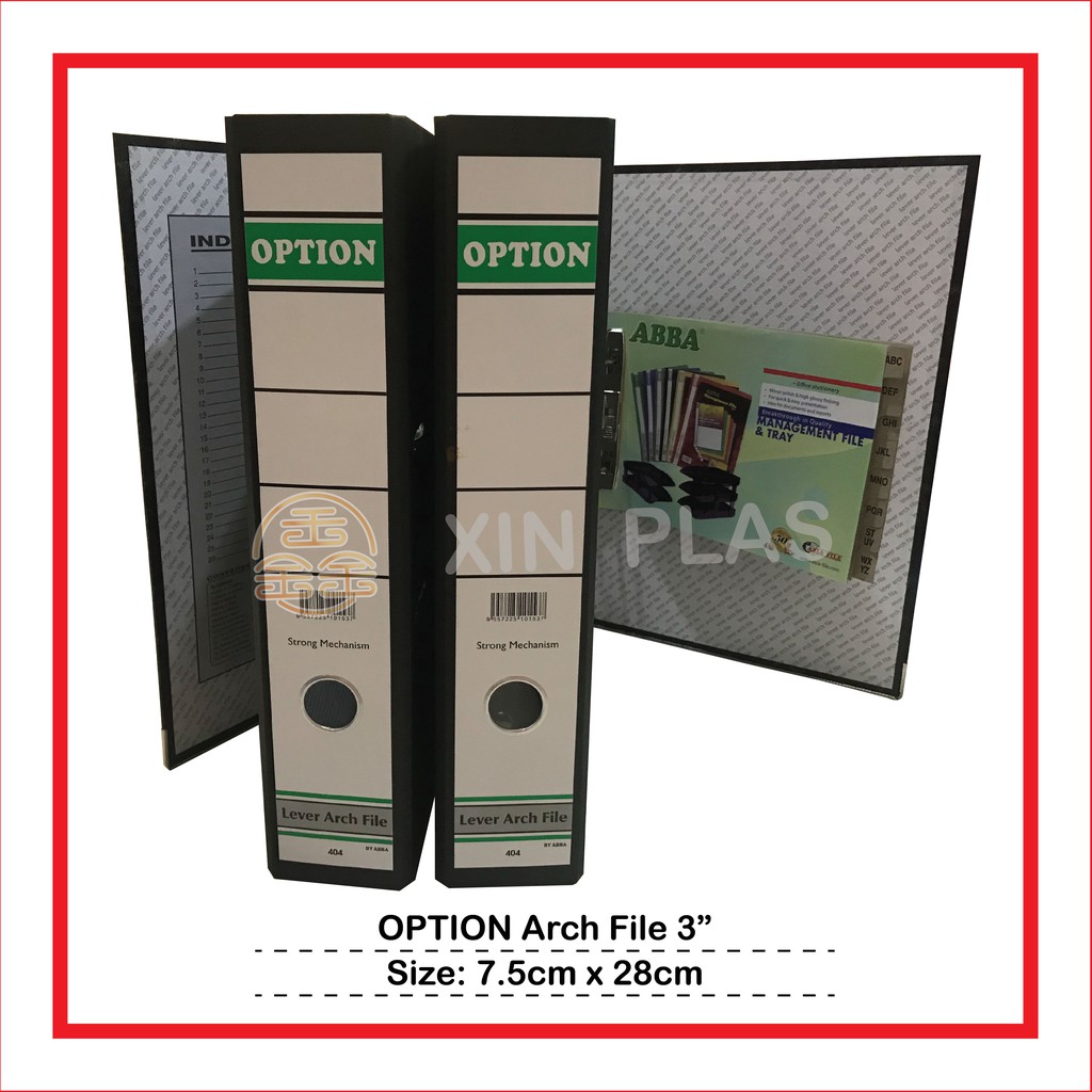 ABBA OPTION Lever Arch File 3" (Wholesale) (24pcs) | Shopee Malaysia