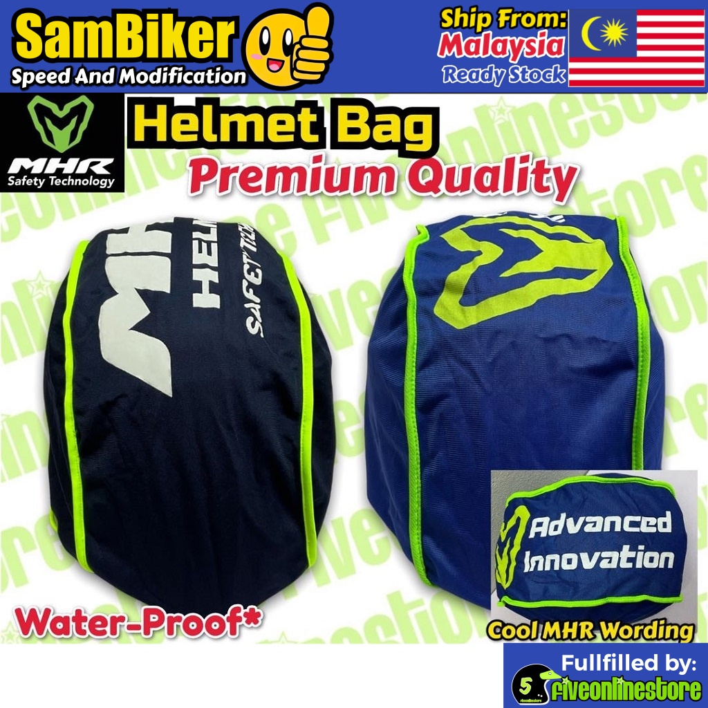 MHR Helmet Bag for OpenFace & FullFace Motorcycle Motocross Dirt Bike ...