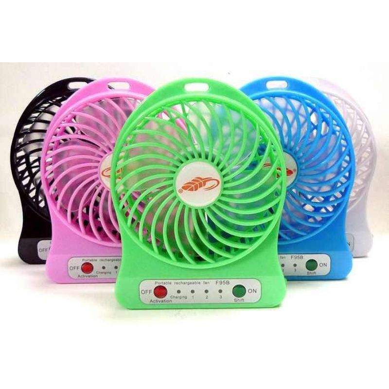 Mini Rechargeable Fan table fan led Portable fan (Ready Stock) | Shopee ...