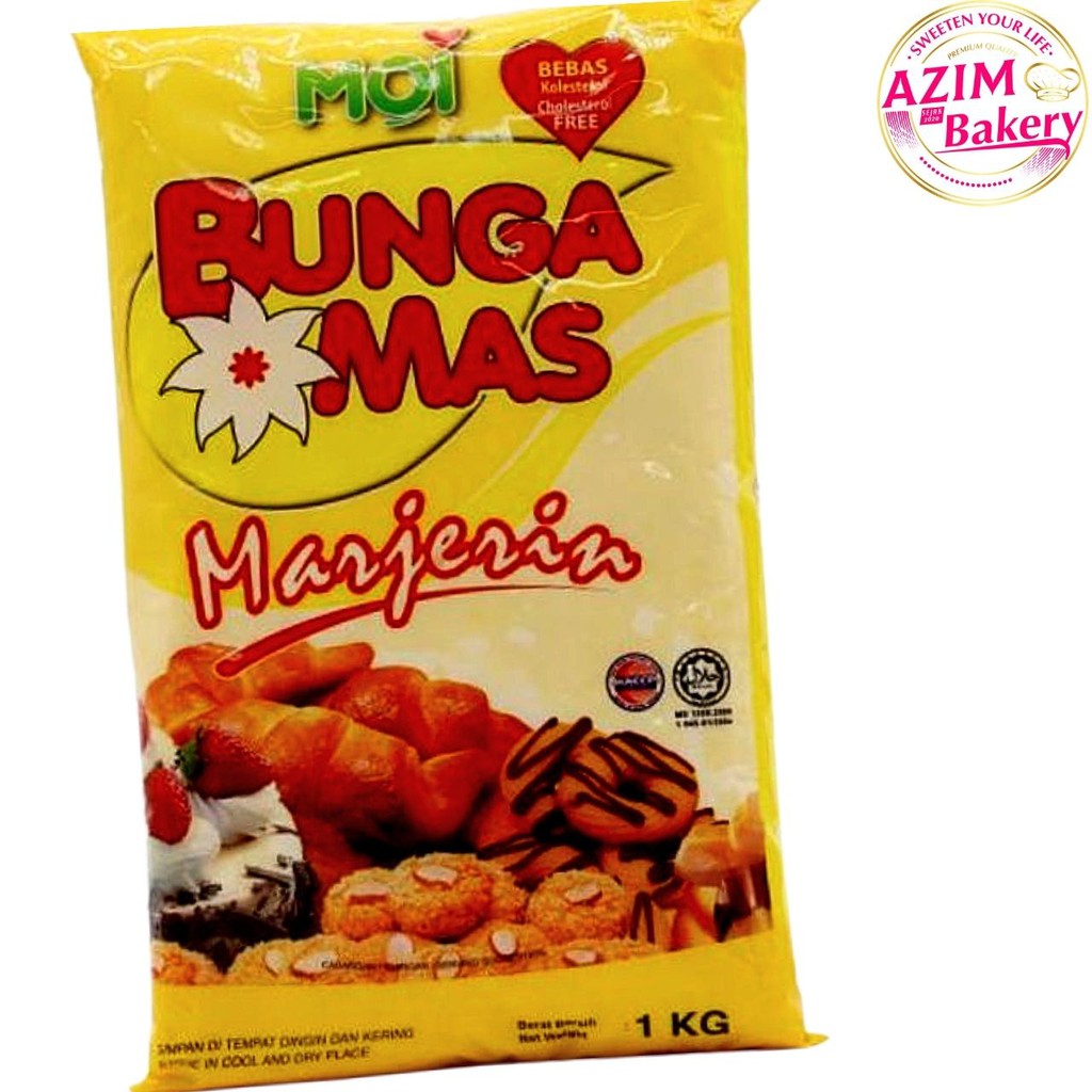 Bunga Mas Margarine 1kg | Marjerin Bunga Mas 1kg (Halal) by Azim Bakery ...