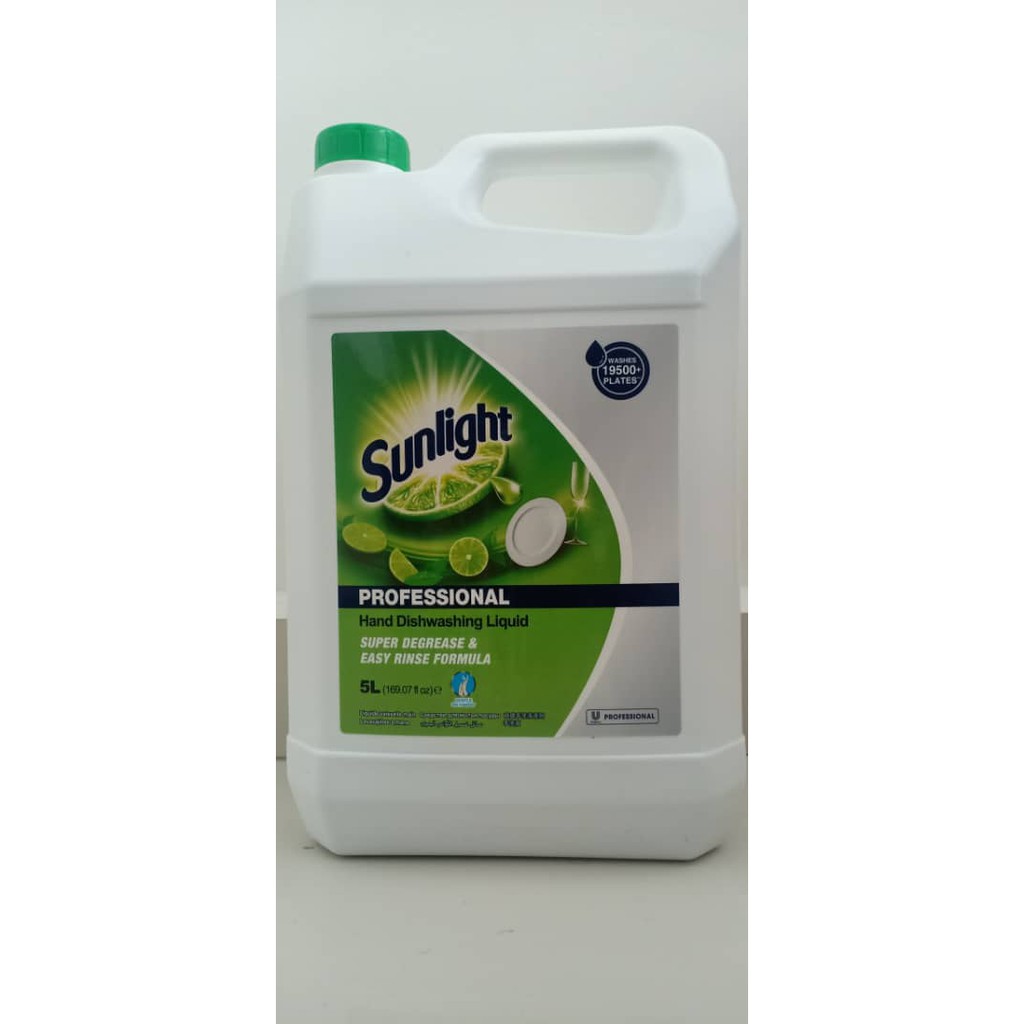 Sunlight Hand Dishwashing Liquid Lime / Lemon (5 Liters) | Shopee Malaysia