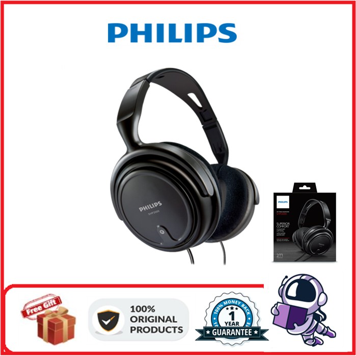 Philips SHP2000 Music Headphones Headset Subwoofer HIFI Surround Stereo ...