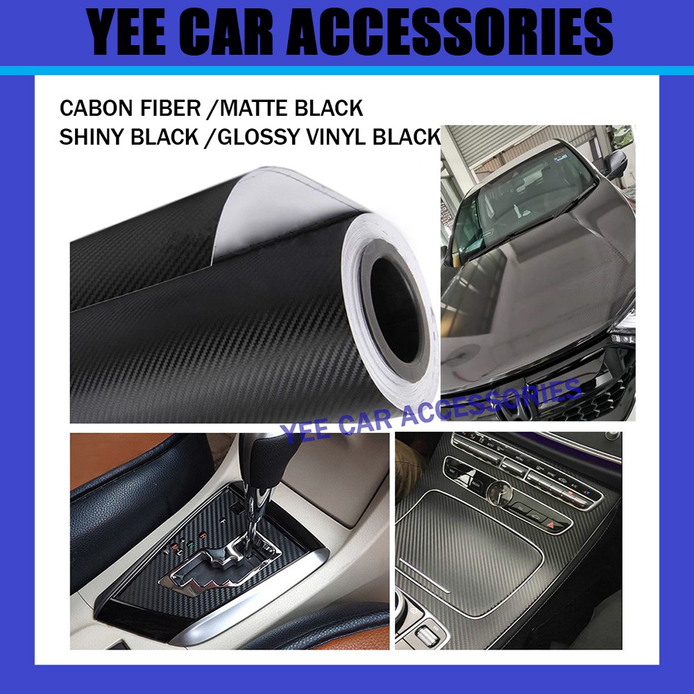 5D Car Sticker Cabon Fiber / Matte Black / Shiny Black / Glossy Vinyl ...