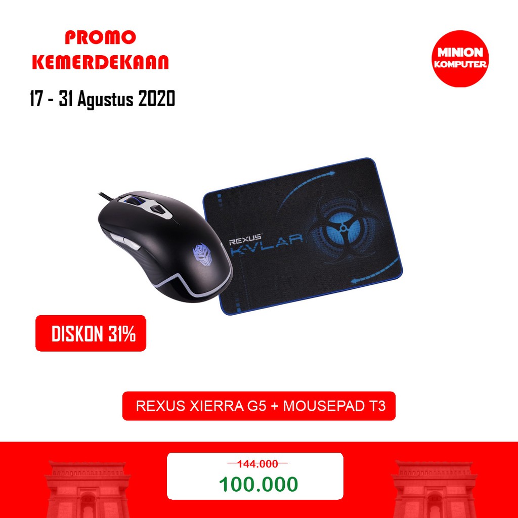 Mouse & MOUSEPAD REXUS XIERRA G5 + T3 BUNDLING | Shopee Malaysia