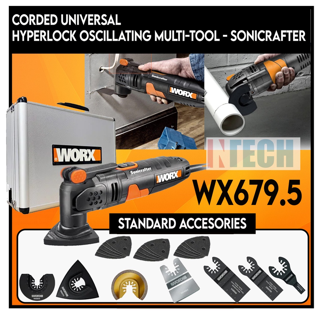 WORX WX679.5 Corded Universal Hyperlock Oscillating Multi-Tool - Sonicrafter | Shopee Malaysia