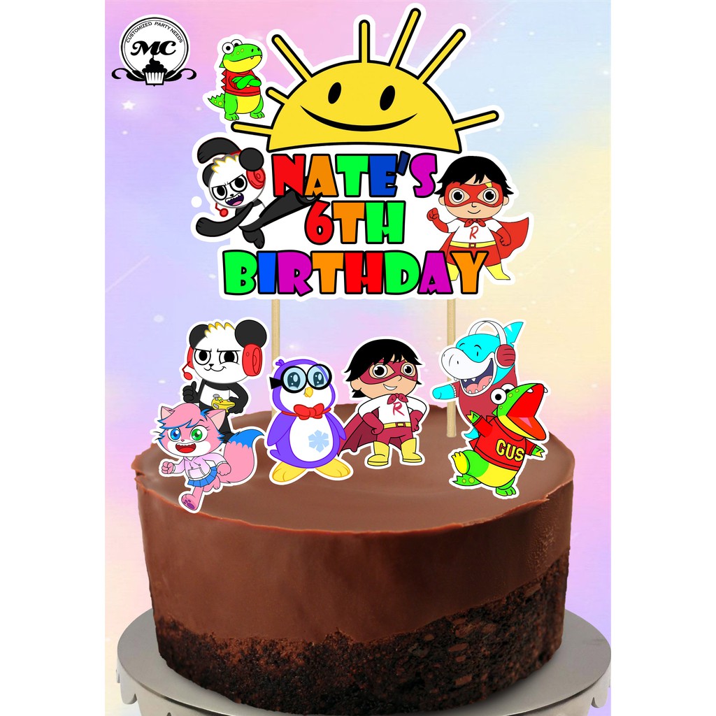 RYAN'S WORLD theme cake topper | Shopee Malaysia