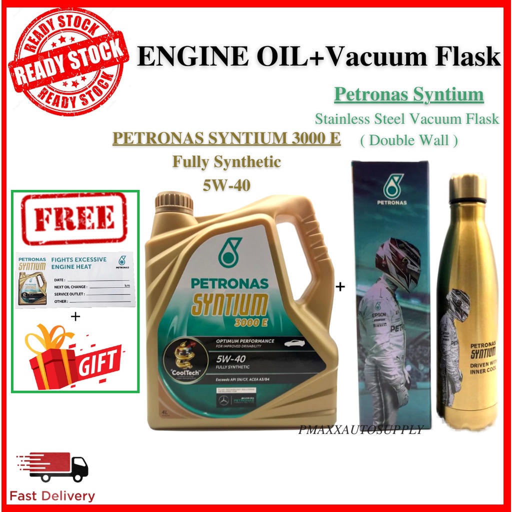 Petronas Syntium 3000 E 5W40 NEW PACKING SN/CF Fully Synthetic Engine ...