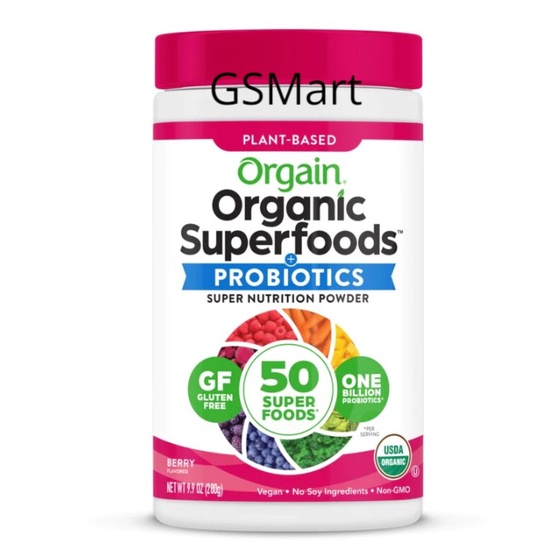 Orgain Superfoods Probiotics Original Flavour / Berry Flavor 280g ...