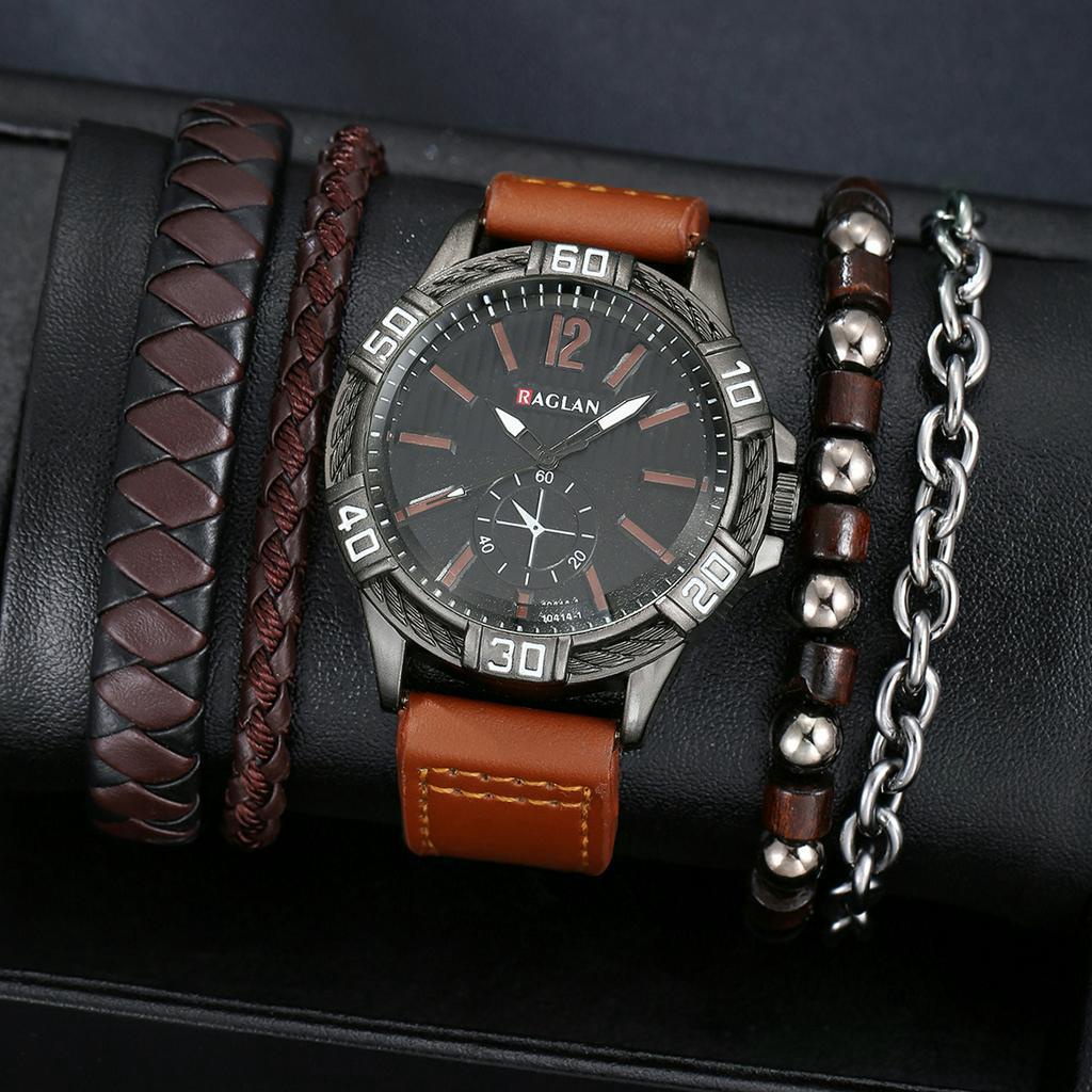 Unique Fashionable All-Match Men's Business Sports Quartz Watch+4 ...