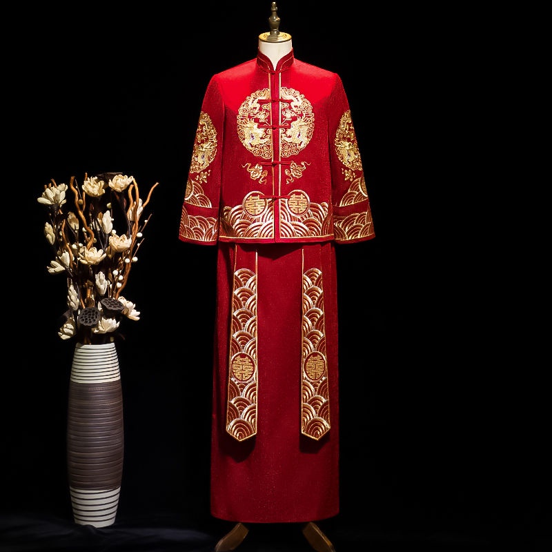 Xiuhefu 2021 autumn bride wedding dress Chinese toast dress秀禾服2021 ...