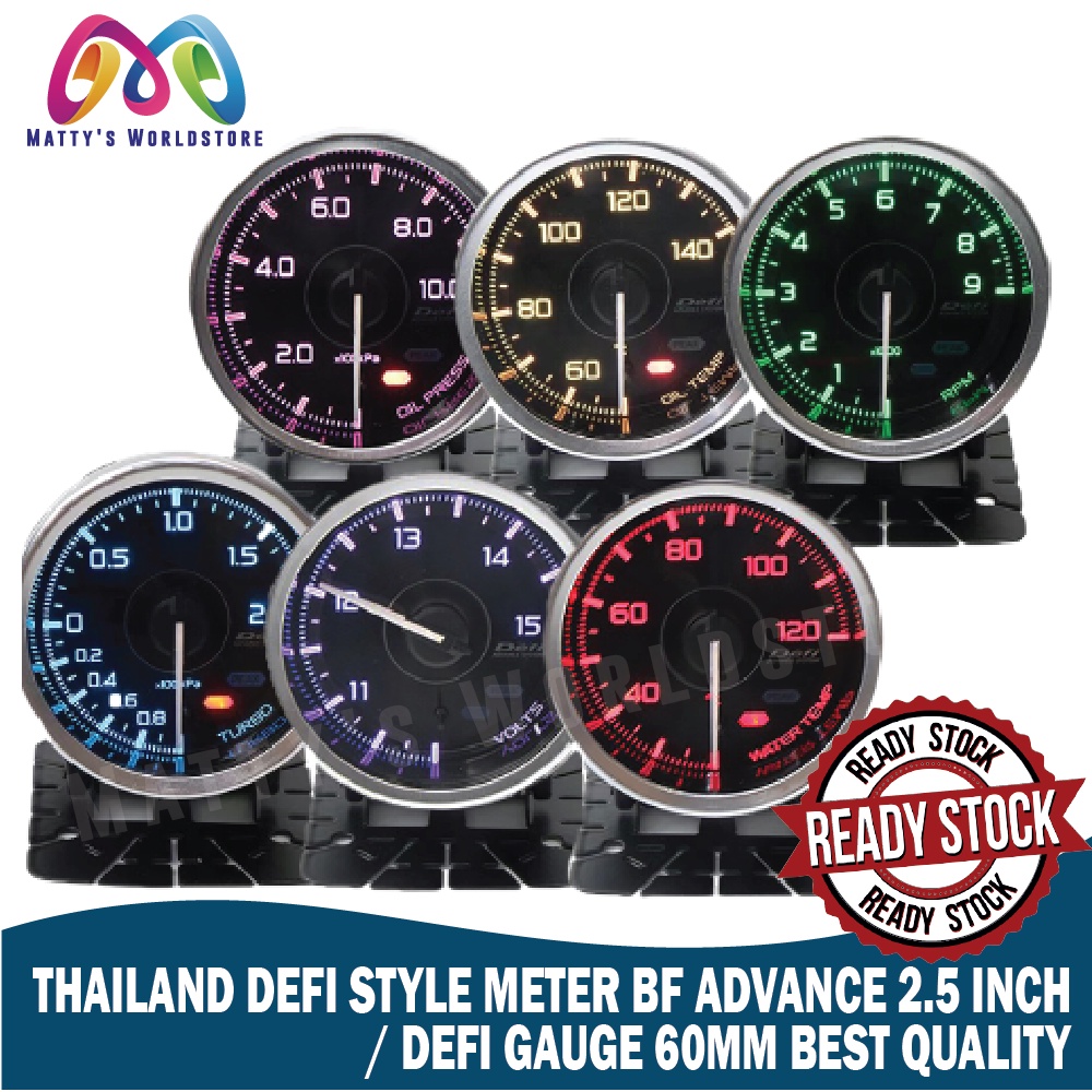 THAILAND DEFI STYLE METER BF ADVANCE 2.5 INCH / DEFI GAUGE 60MM BEST ...