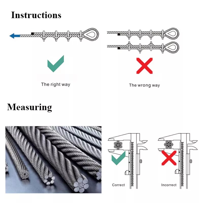 Heavy Duty 1-10mm 1.5 2mm 3mm 4mm 5mm 6mm 304 Stainless Steel Wire Rope Sling Tensile Structure ...