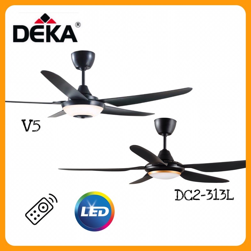 DEKA V5/DC2-313L CEILING FAN 56” WITH LED LIGHT 3COLOUR AND REMOTE ...