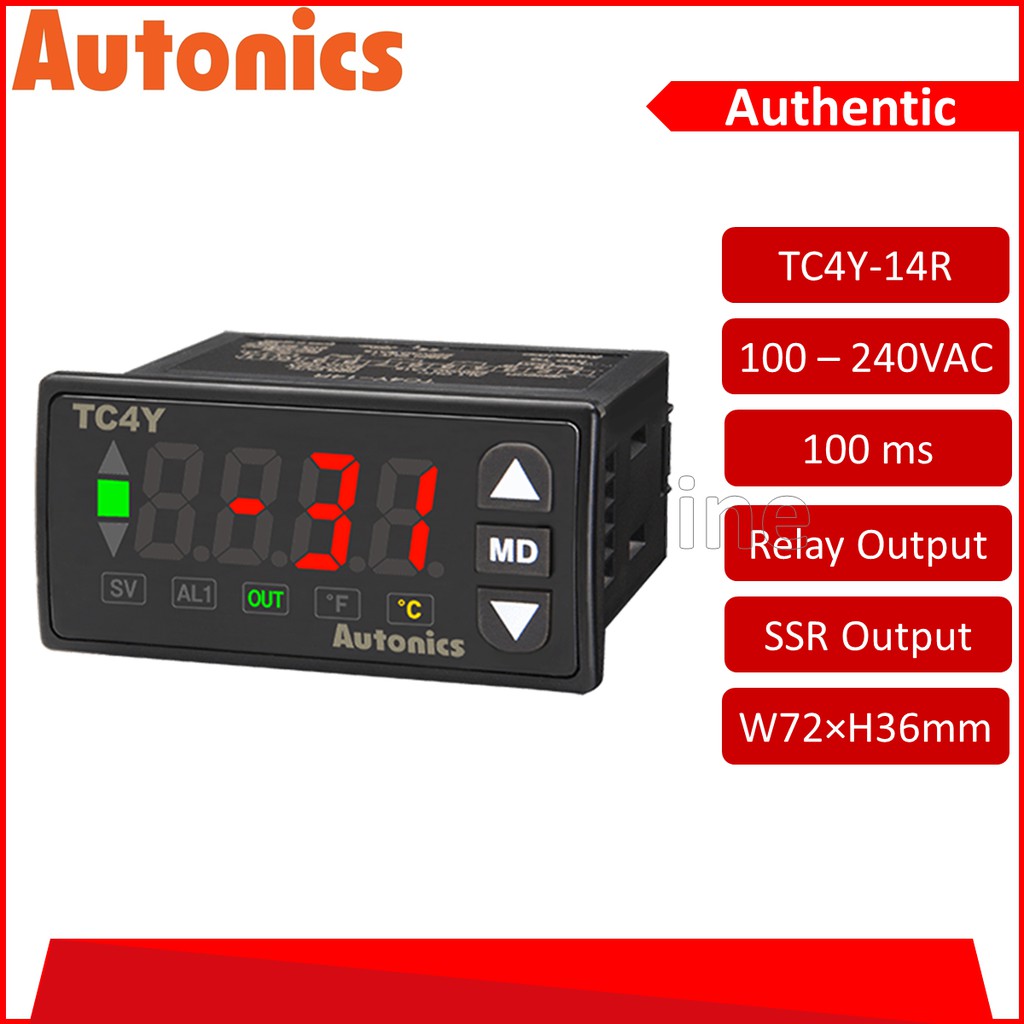 AUTONICS TEMP. CONTROLLER 1ALARM(TC4Y-14R-A100-240) | Shopee Malaysia