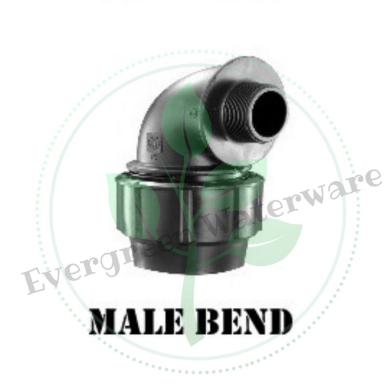Male Bend HDPE Fittings /HDPE Pipe /Poly Pipe /20MM /25MM /32MM / Brand ...