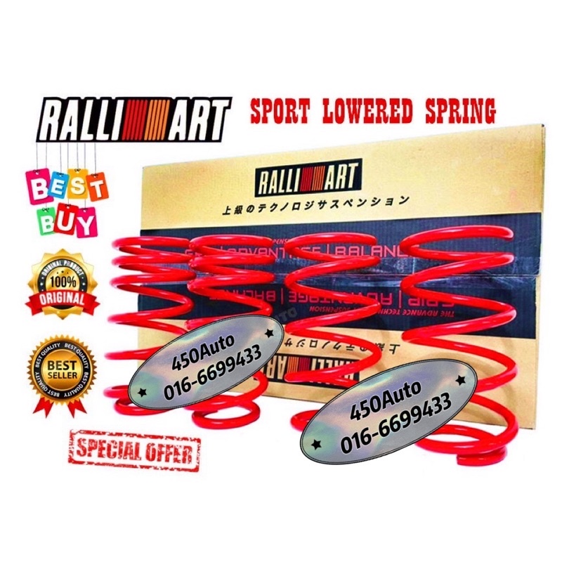 RALLIART SPORT LOWER SPRING 1SET AXIA MYVI KELISA KENARI BEZZA VIVA ...