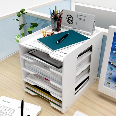 Document rack table top paper tray file storage organizer office table ...