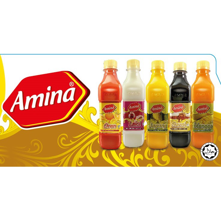 AMINA Bes Minuman Berperisa 360ml - (Jagung/ Mangga/ Laici/ Oren/ Sarsi ...