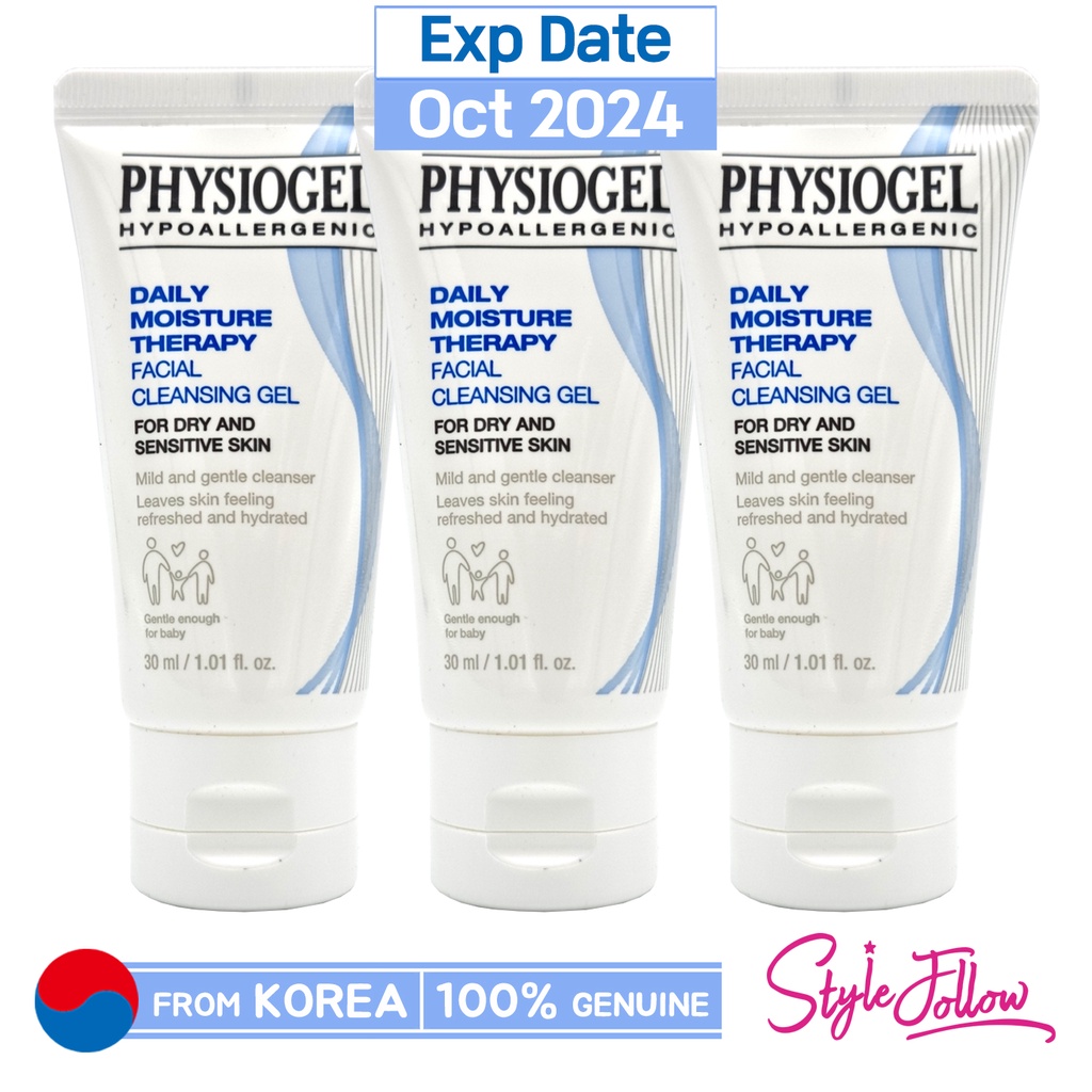 3pcs/90ml ️[PHYSIOGEL] Daily Moisture Therapy Facial Cleansing Gel 30ml (Sample) | Shopee Malaysia