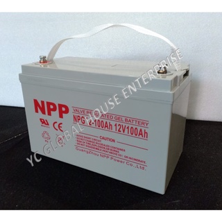 NPP Solar Gel type DEEP CYCLE Battery NPG12-100AH 12V (Ready Stock ...