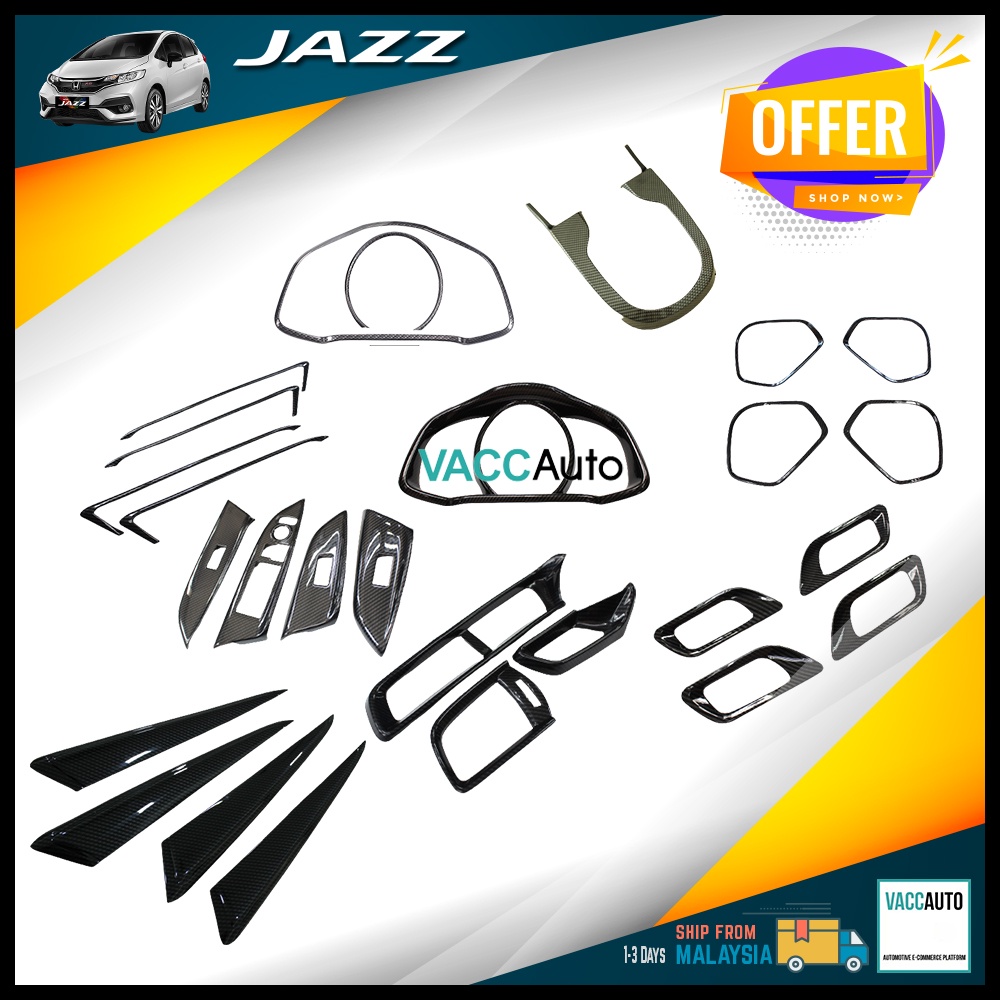 Honda Jazz Fit GK GK5 T5A 3rd Interior Decoration Carbon Fiber Design ...