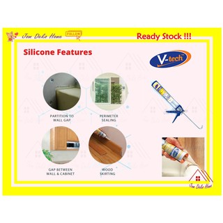 V-Tech VT222 All Purpose Gap Sealant White Gap Filler Silicone Putih ...