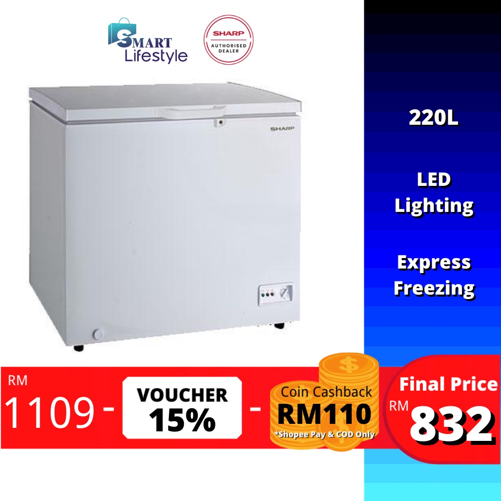 Sharp Dual Mode Chest Freezer SJC218 | Shopee Malaysia