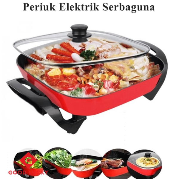 SF_FREEGIFTKORE STYLE Electric Portable Multi-Purpose Pan Grill Steamboat Masak | Shopee Malaysia