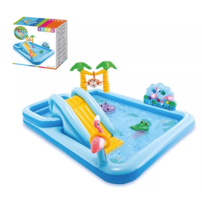 INTEX Kids Pools Intex Kids Inflatable Pool With Slide Toddler Swimming ...