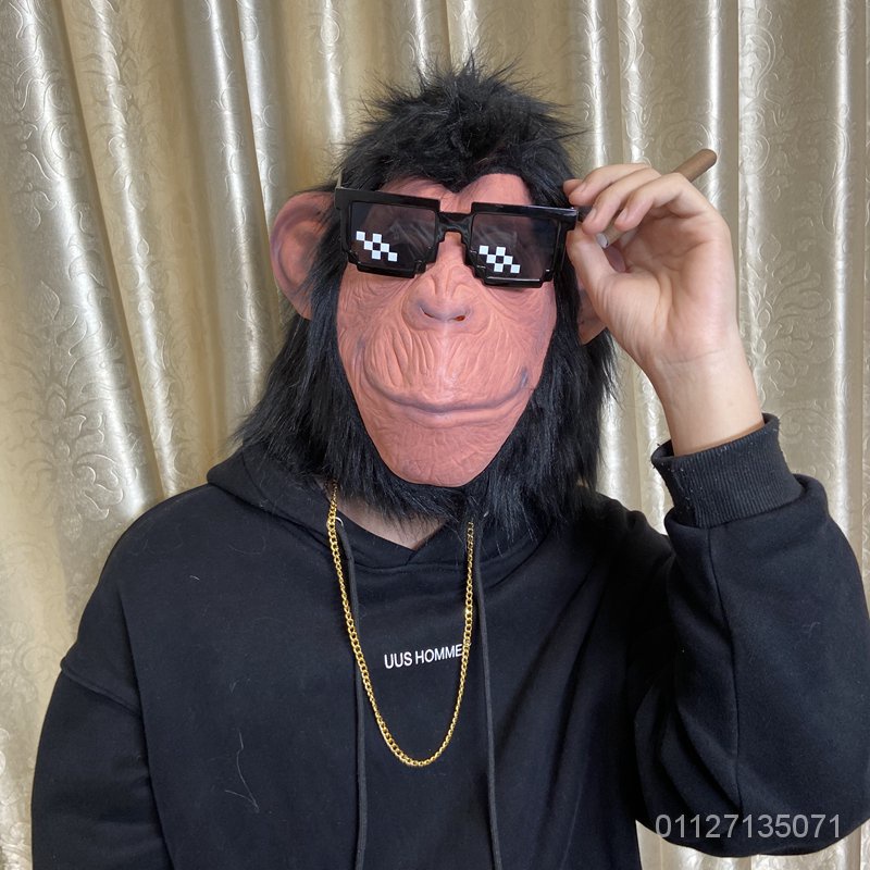 MaskSand Carving Green Fish Head Cover Mask Animal Head Cover Cute ...