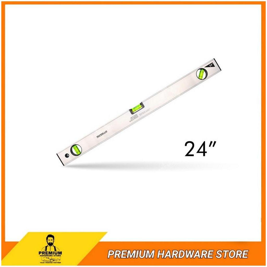 NICEMAN (ARROW) Water Level Ruler 24 Inch 3 Vials Aluminum Horizontal ...