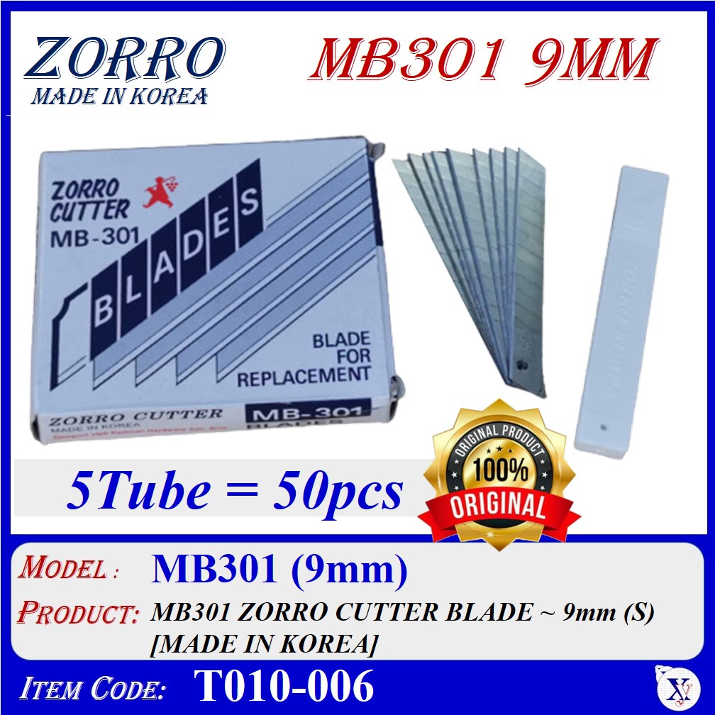 (50pcs OR 100pcs) ZORRO CUTTER BLADE 100% ORIGINAL [MADE IN KOREA] T010 ...