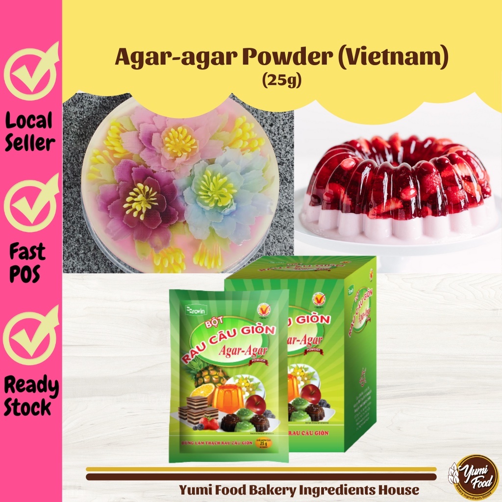 [READY STOCK] HALAL Serbuk Agar-agar Vietnam Rovin 25g/ Agar-agar ...