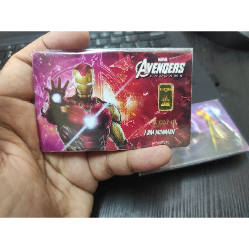 Limited Edition MARVEL IRONMAN Gold Bar 1g (Au 999.9) 24K, Aurora ...