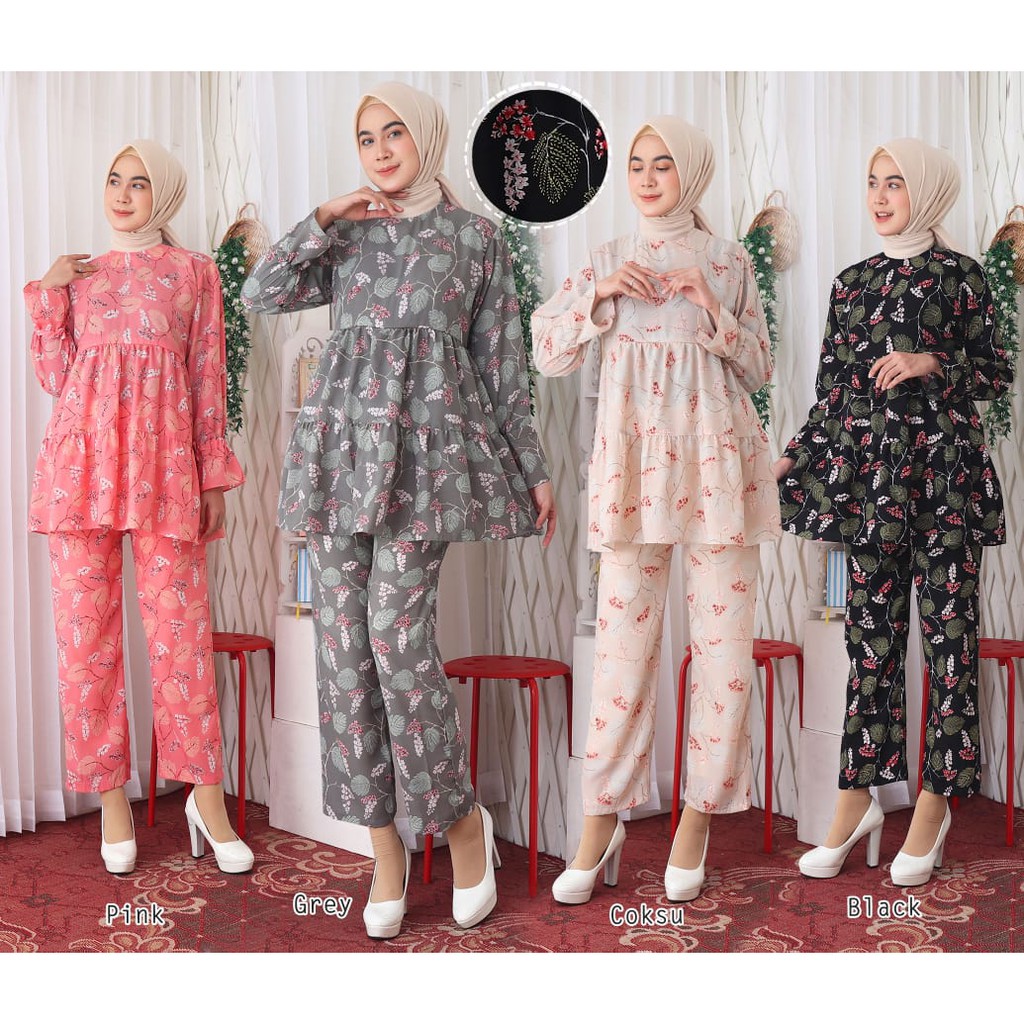 Muslim Women's Suits-BATIK Suits-TULIP Suits-Eid Suits | Shopee Malaysia