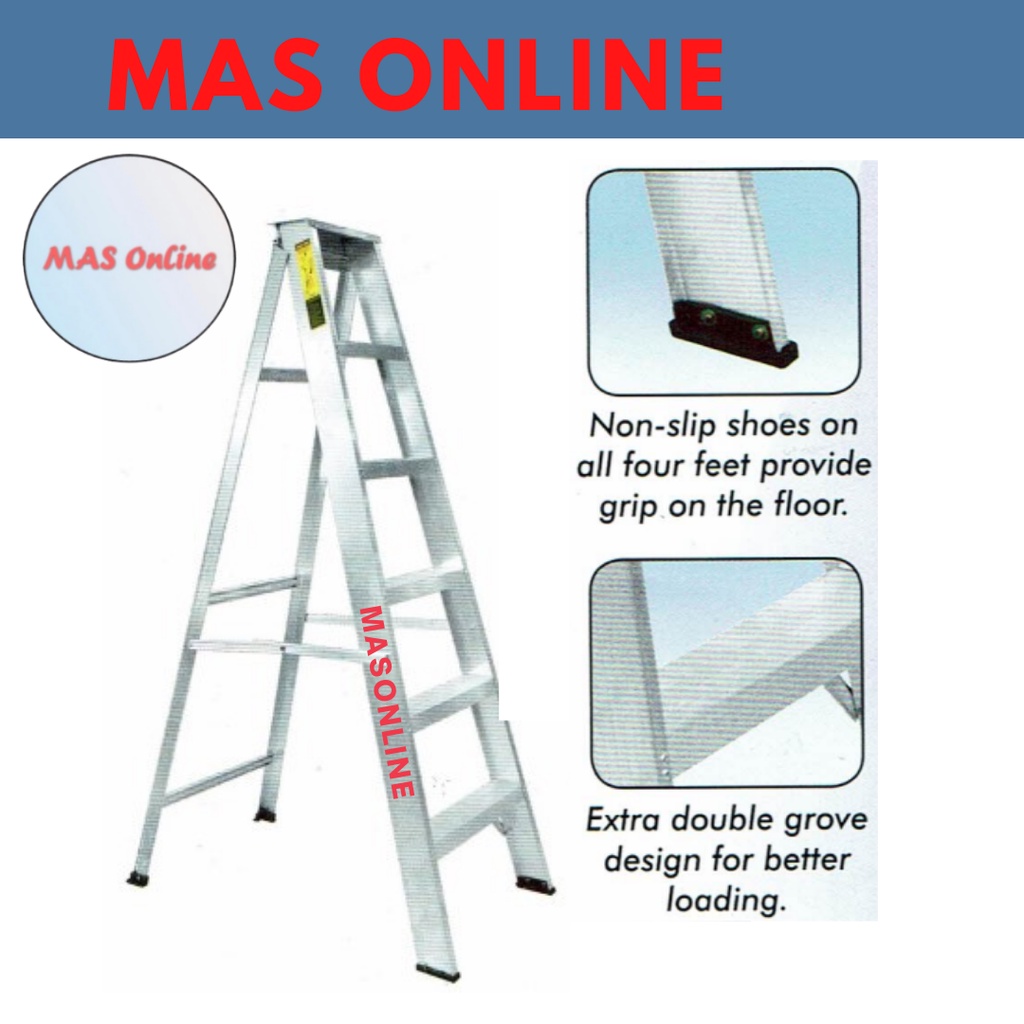 Everlas 11 Steps Single Sided Ladder Aluminium Tangga Lipat Stairs ...