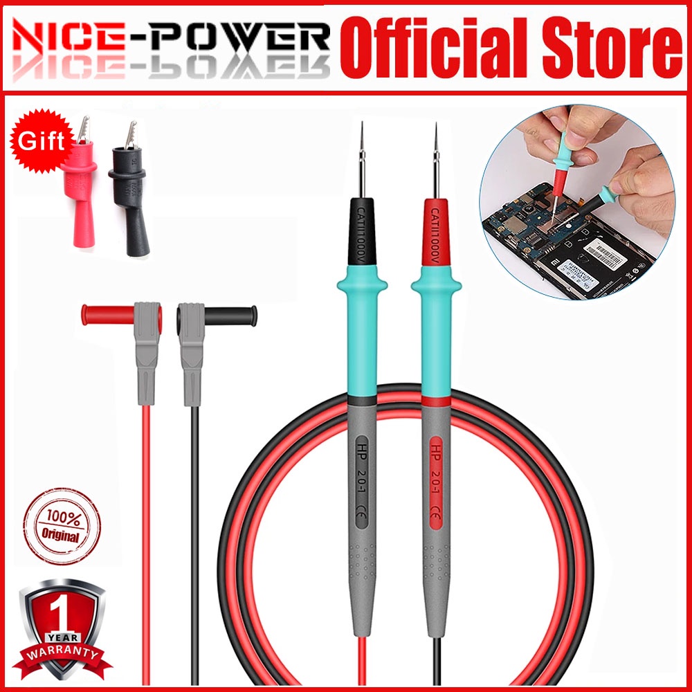 Newest Super Silicone Test Pen Test Lead Kit To Test Cable Replaceable ...