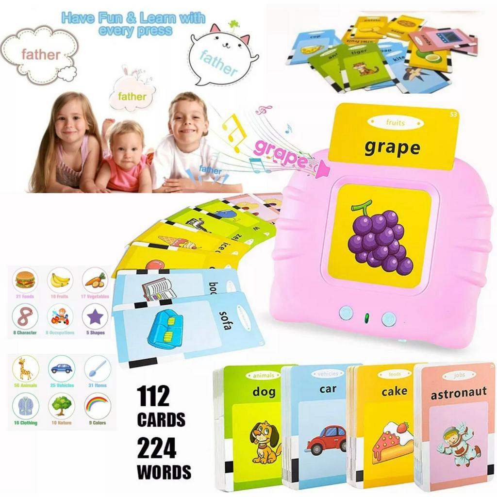 Talking Flash Cards English Card Reader ABC Alphabets Educational Toy ...