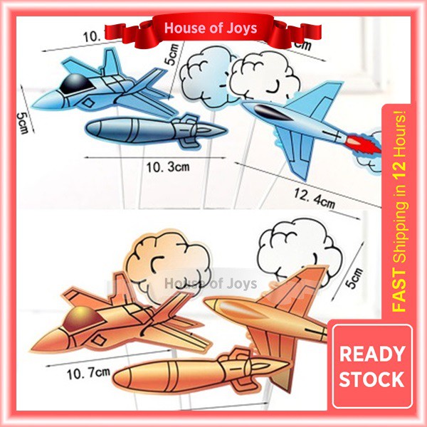 [Ready Stock] Aeroplane jet plane Theme Cake Topper | Shopee Malaysia