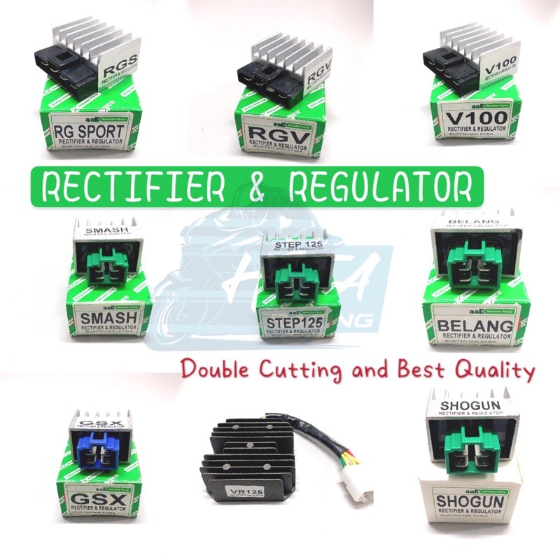 AAK RECTIFIER REGULATOR KATAP BELANG V100 RG GSX SHOGUN KLX RC SMASH ...