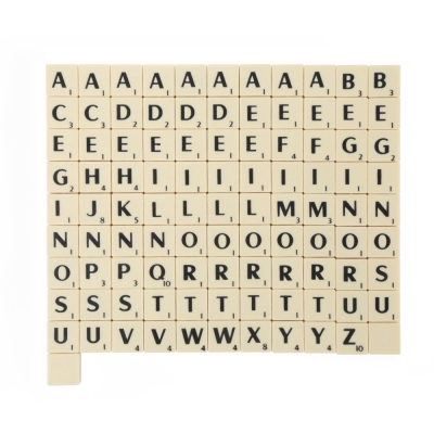 100pcs Plastic Scrabble Blocks Letters Alphabet Tiles (MULTI) | Shopee ...