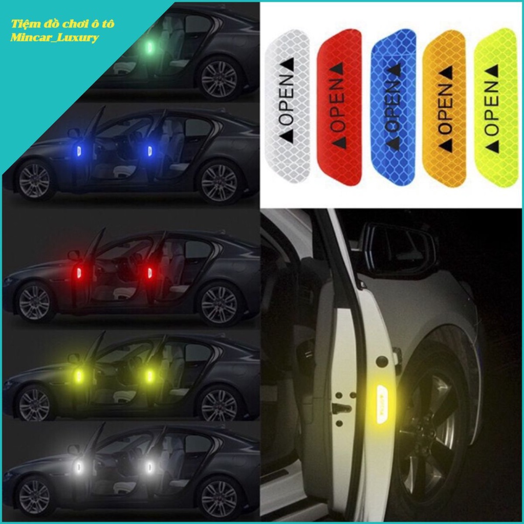 Set Of 4 OPEN Decal Stickers Car Door Warning Collision - Reflective ...