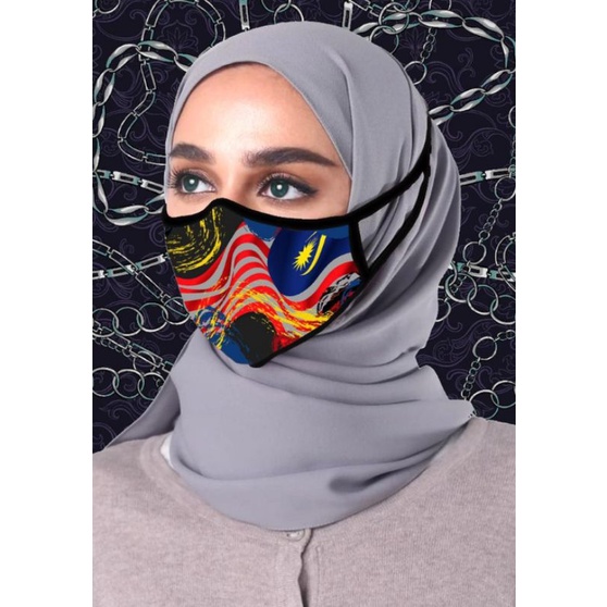 face mask kain corak merdeka | Shopee Malaysia