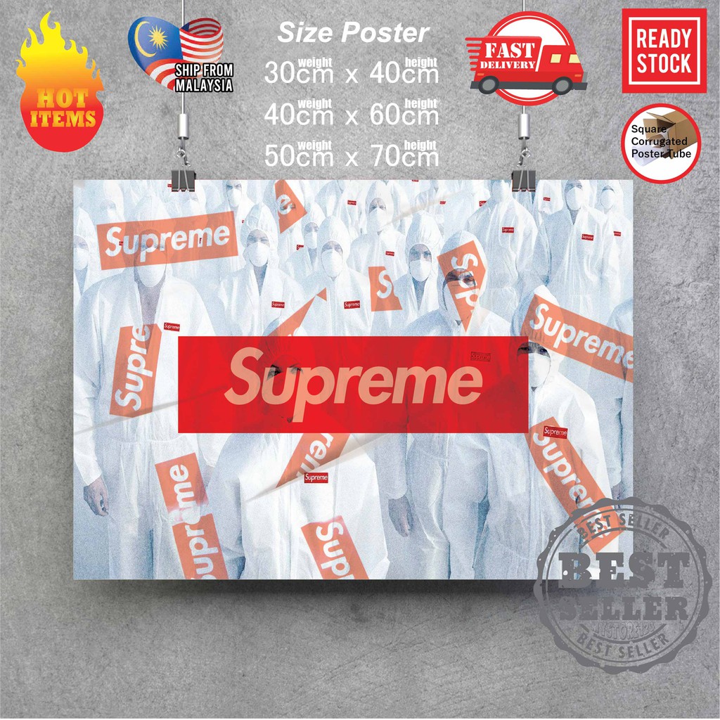[Ready Stock] Supreme x Coverall Suit Poster | Streetwear poster ...